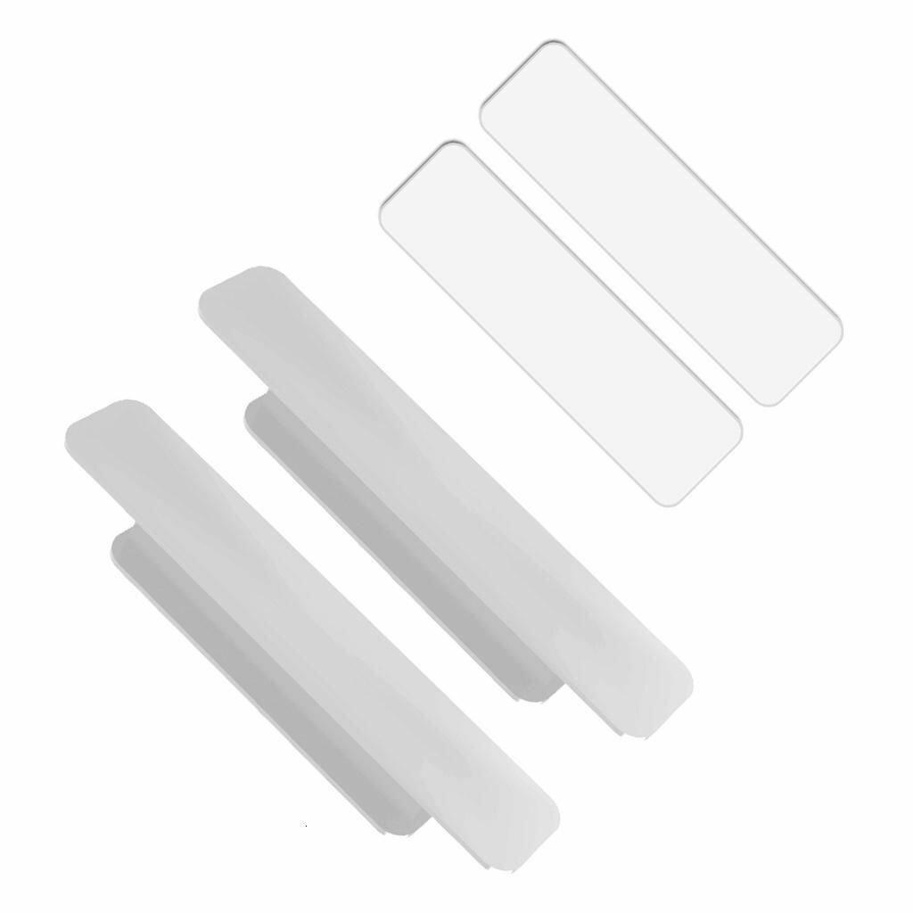 Ручка мебельная,1 комплект из 2 самоклеящихся ручек для дверей шкафа без перфорации 2-белый