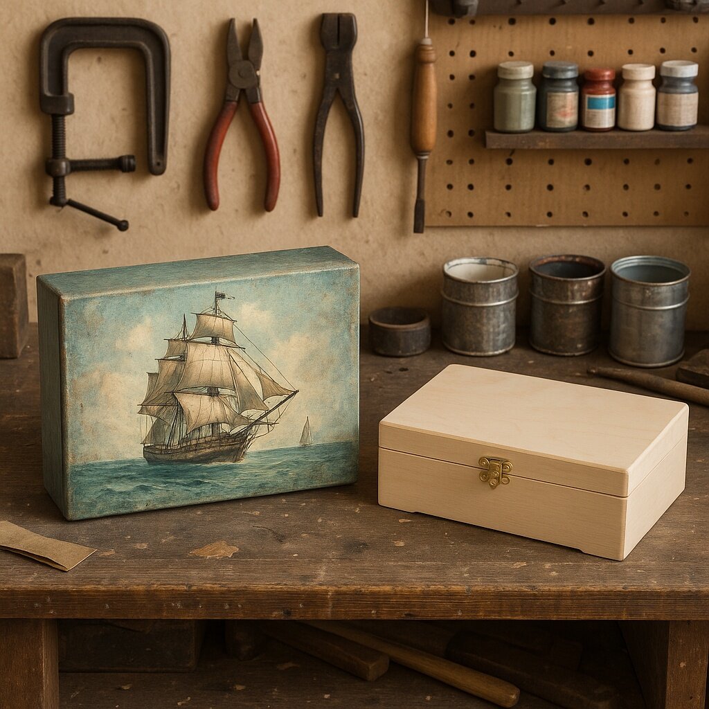 Шкатулка сундучок для декупажа и росписи 18*8*10 с закруглениями