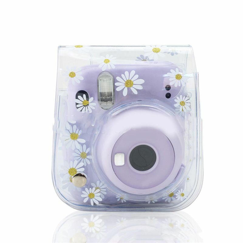 Сумка для камеры Instant Camera для Mini8 9 11, прозрачная универсальная портативная сумка для камеры с принтом ромашки