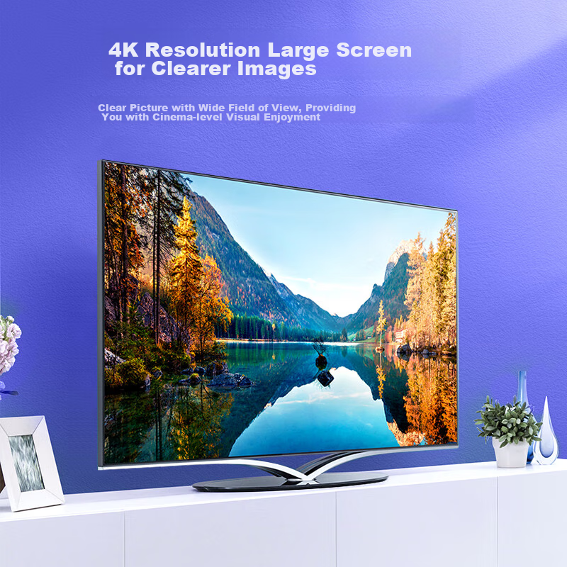 Lulian Mini DP to HDMI Converter Cable, 4K Mini DP Thunderbolt 2 Male to Female Adapter, for Apple And Microsoft Surface Computers, Graphics Card to Monitor Projector Connection 40360