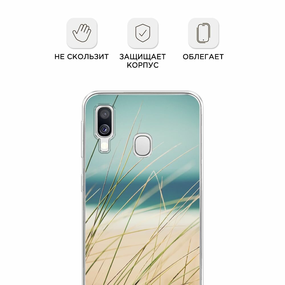 Чехол на Samsung Galaxy A40 / Самсунг Галакси А40 с принтом "Морской пляж" — фото 1