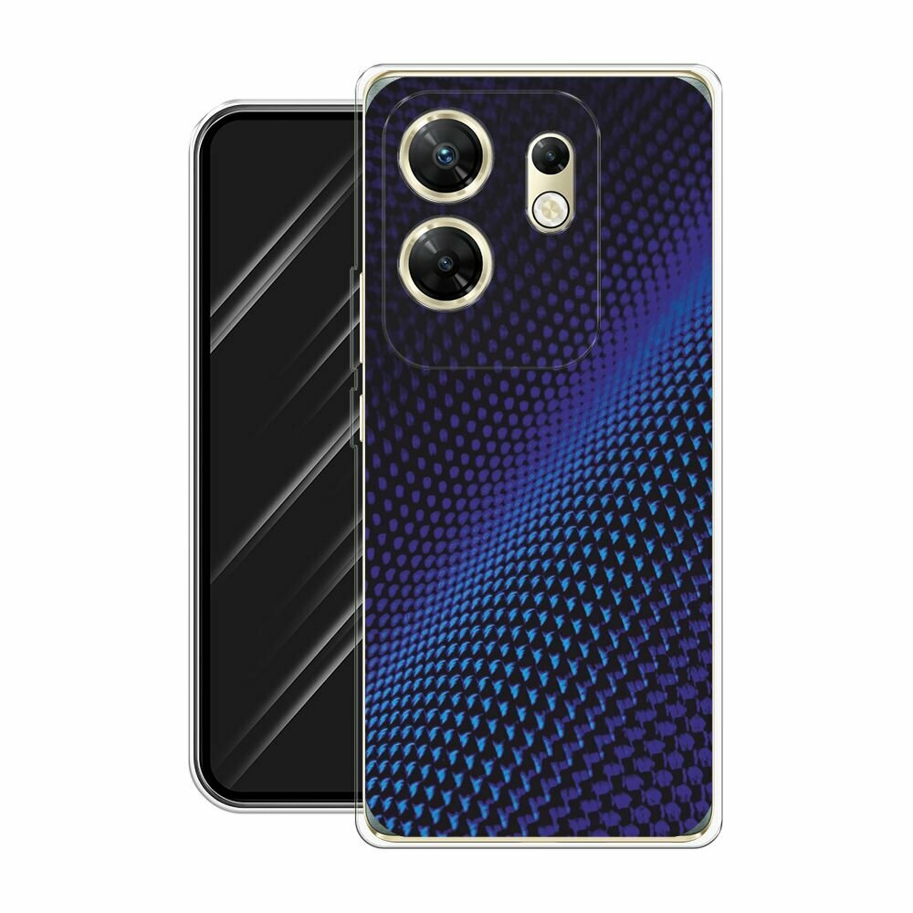 Чехол на Infinix Zero 30 4G / Инфиникс Зеро 30 4G с принтом "Синий карбон" — фото 1