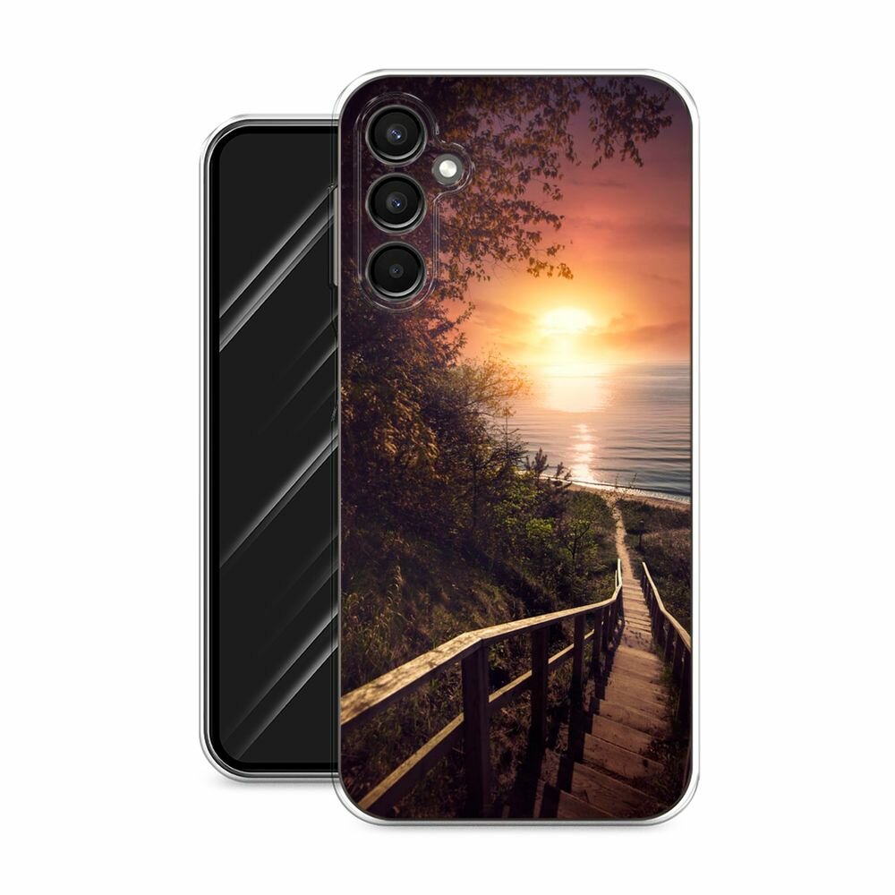 Чехол на Samsung Galaxy A24 / Самсунг Галакси A24 с принтом "Мост у воды" — фото 1