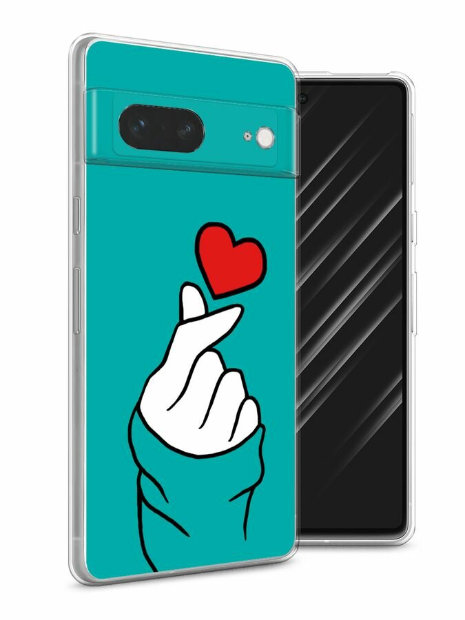 Чехол на Google Pixel 7 / Гугл Пиксель 7 с принтом "Маленькое сердечко"