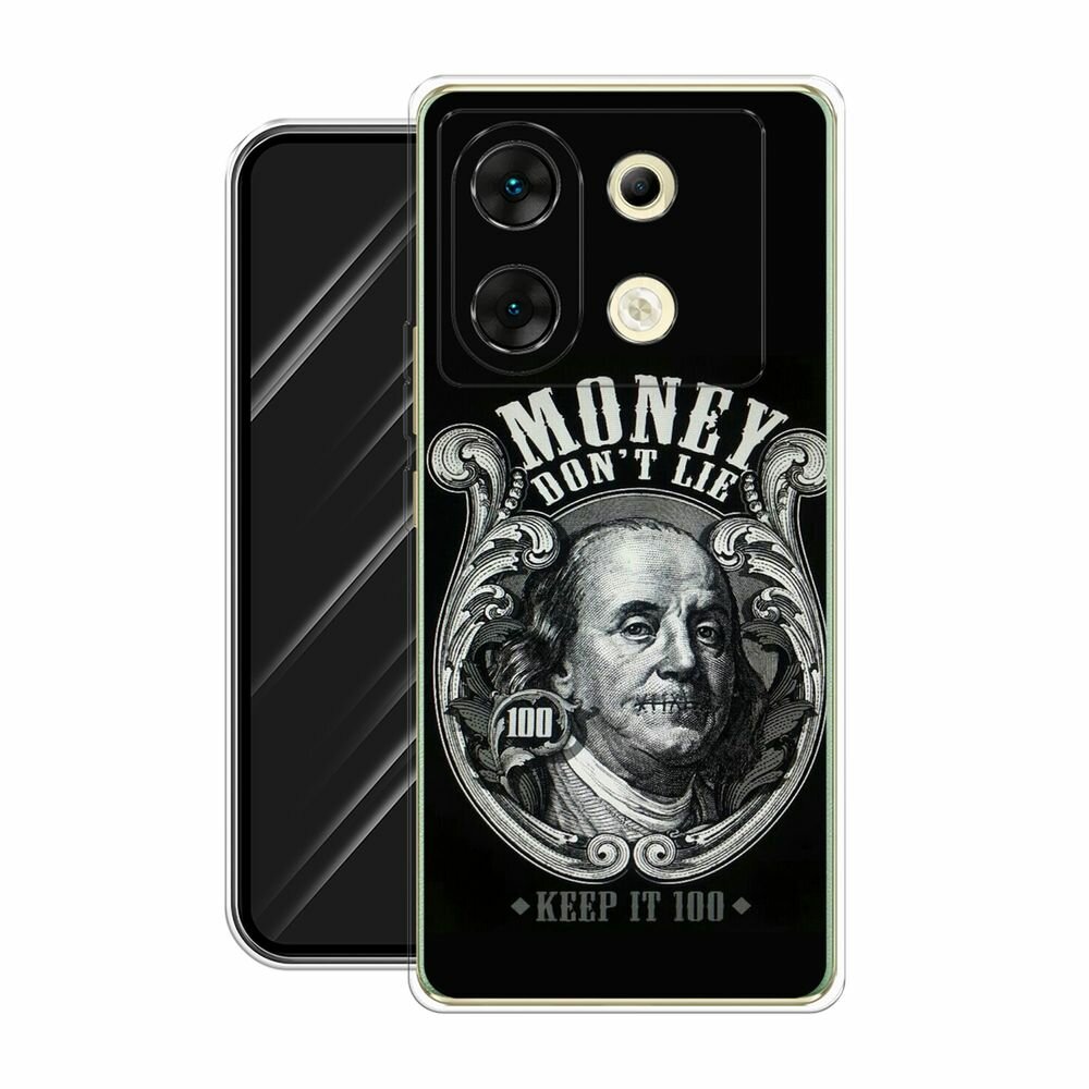 Чехол на Infinix Zero 30 5G / Инфиникс Зеро 30 5G с принтом Money dont lie — фото 1