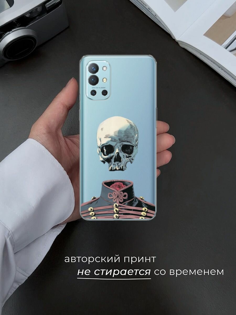 Чехол на OnePlus 9R / ВанПлас 9R с принтом "Гусар", прозрачный — фото 1