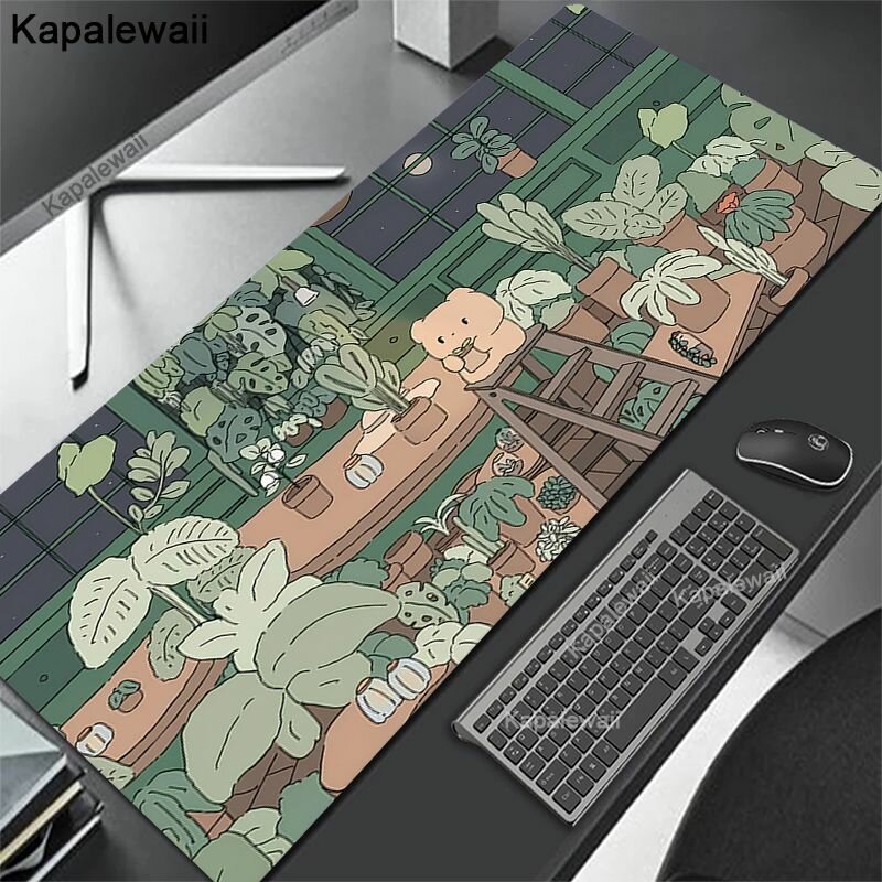 Зеленый завод милый Flog коврик для мыши 400x900x3мм, светло-зеленый