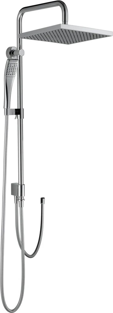 Душевая стойка Jacob Delafon Eo E11716-CP хром, глянцевая, душевая система с тропическим душем, без смесителя, латунная