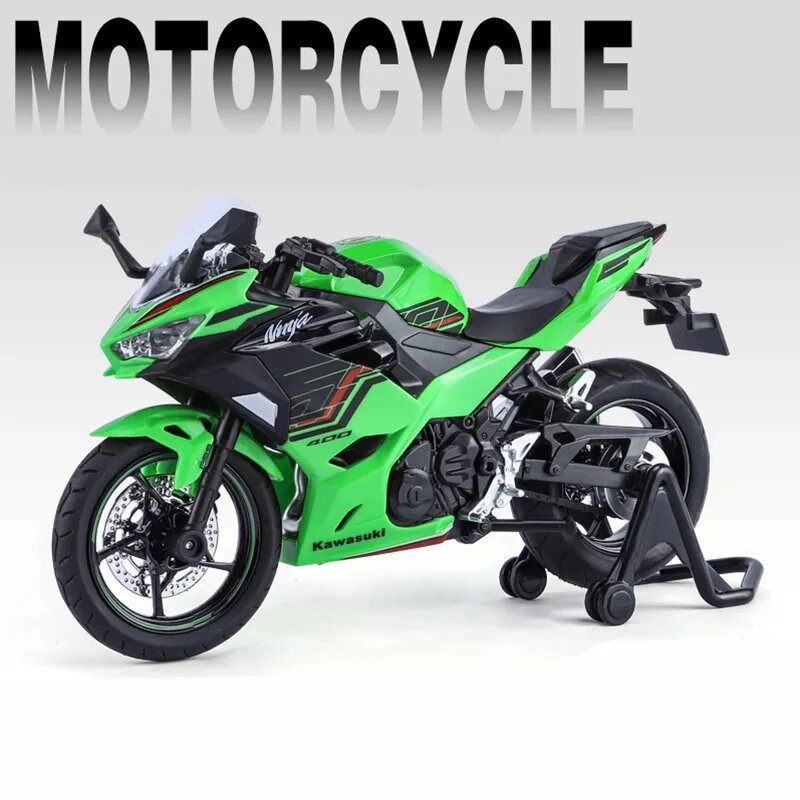 1/12 Kawasakis Ninja 400 гоночная модель мотоцикла для пересеченной местности металлическая уличная модель мотоцикла со звуком и искусственными элементами коллекция подарок для детей