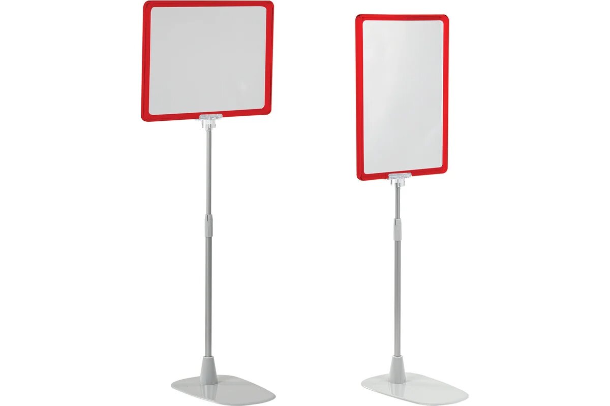 Стойка-инфодержатель напольная офисмаг EPG комплект 2 шт А4 красная высота трубки 55 см