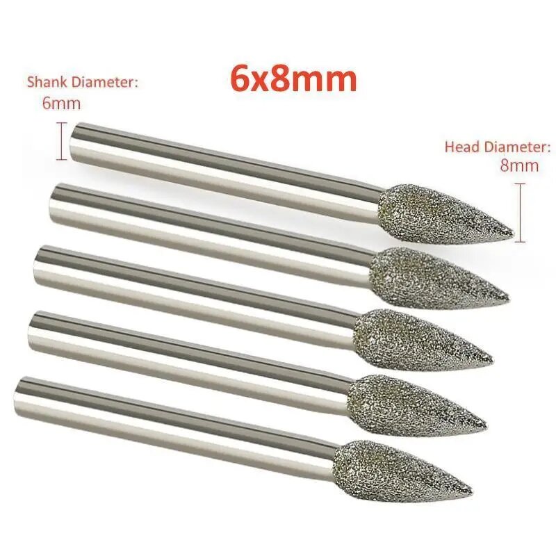 Шлифовальные сверла okerqi 5 шт. 6 мм 5pcs 6x8mm