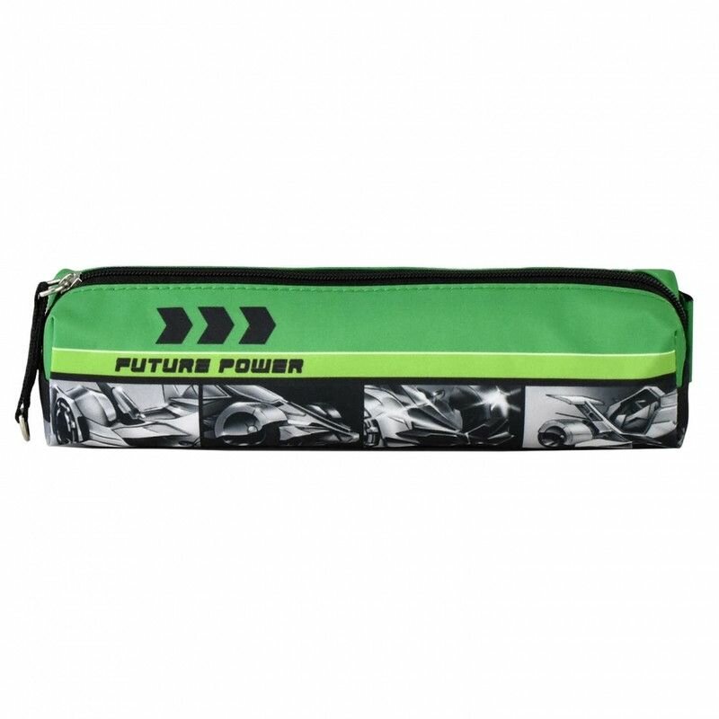 Пенал школьный Феникс Плюс Футуристичные тачки, без наполнения на молнии, микрофибра на ПВХ-основе