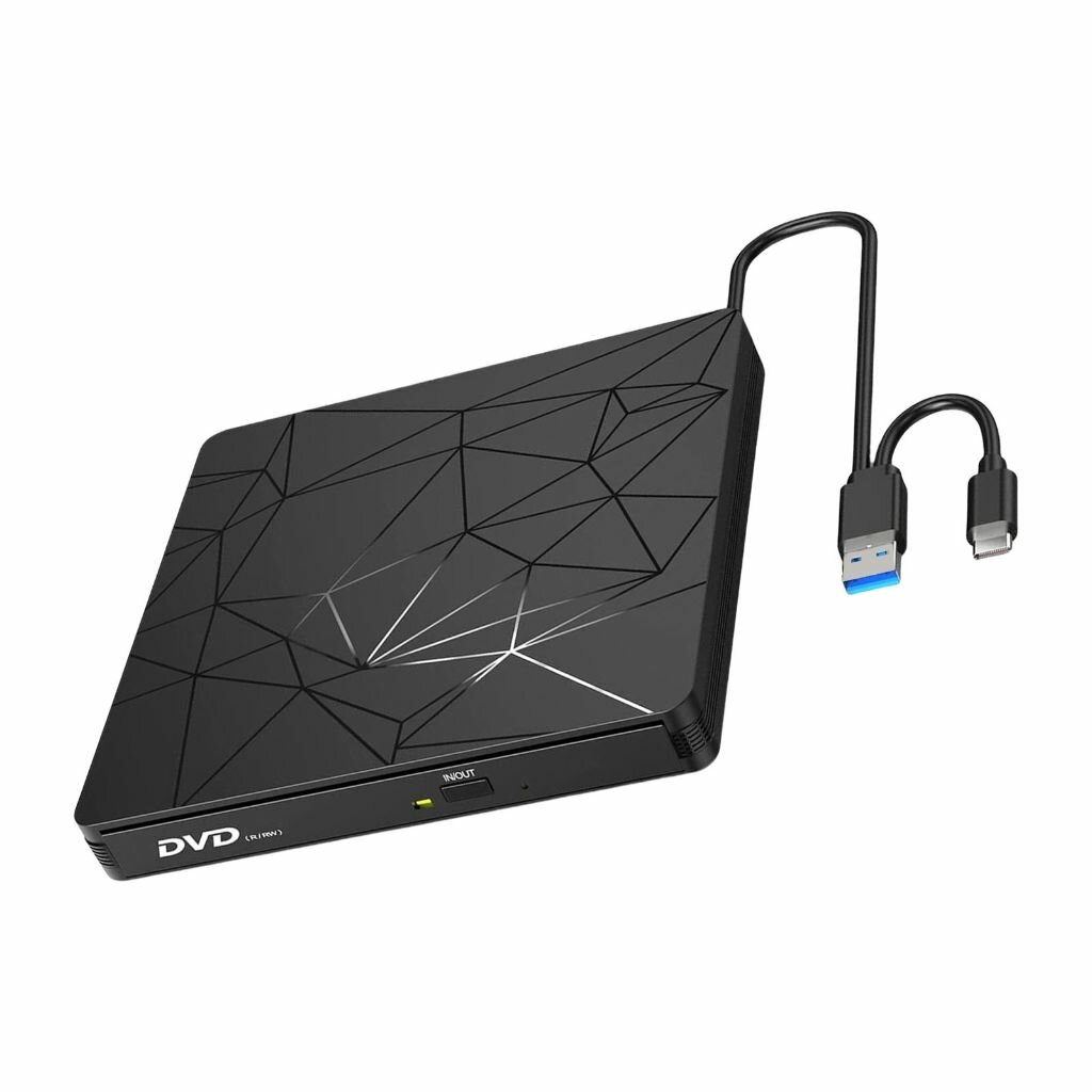 Внешний дисковый накопитель с USB 3.0/Type C, Черная кайма