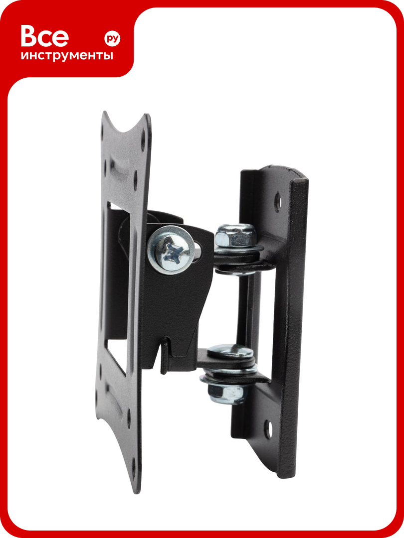 Наклонно-поворотный кронштейн для телевизора 13'-37' Rexant 38-0050, Расстояние от стены до кронштейна составляет 60 мм