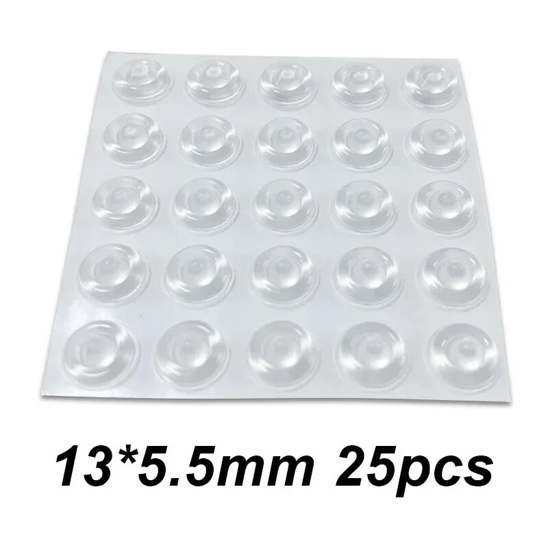 Самоклеящиеся дверные упоры 13x5.5mm 25pcs
