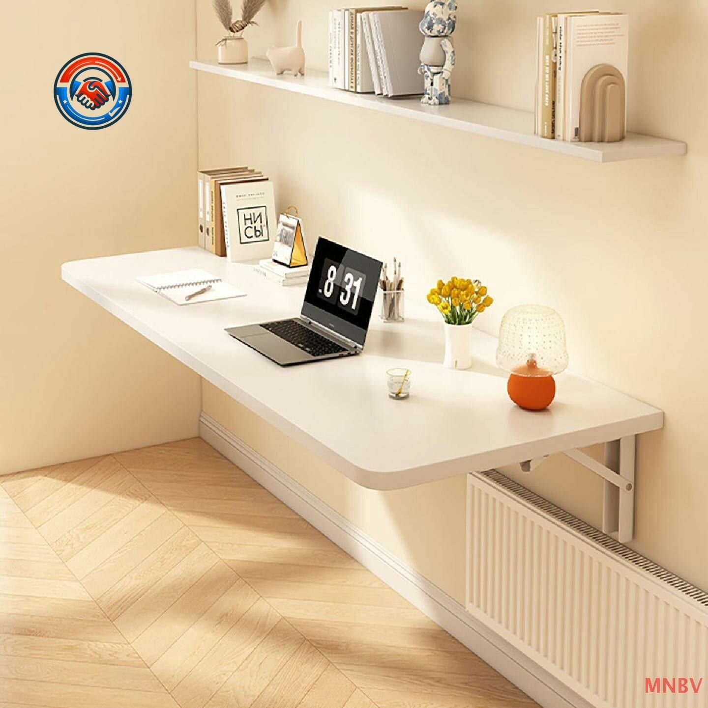 Складной настенный стол для дома и офиса, многофункциональный раскладной столик в спальню, кухню, кабинет, компактный стол-книжка экономия пространства