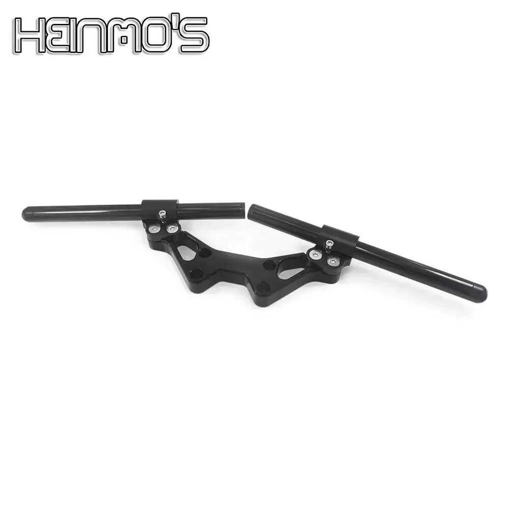 Алюминиевые стойки руля мотоцикла, комплект регулируемой ручки, спортивный комплект Черный, черный