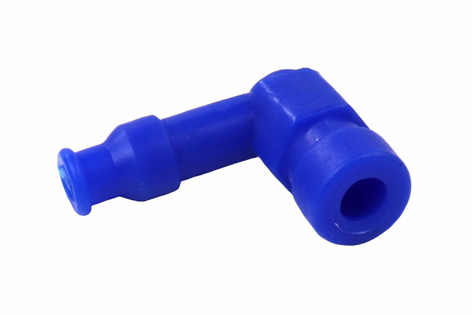 Колпачок высоковольтный силикон Delta, Alpha (угол 90 градусов) синий