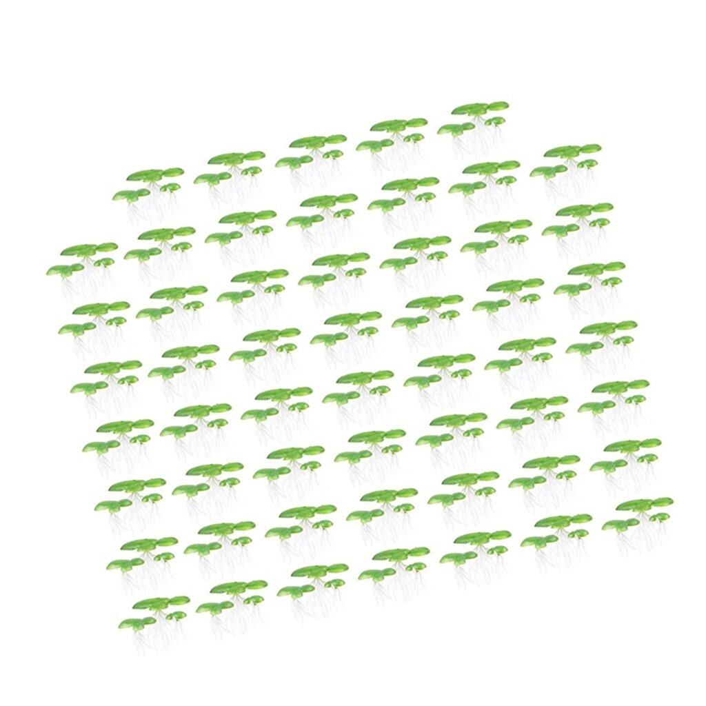 54ШТ Искусственное Плавающее Растение Реалистичные Декоры Из Ряски Для Улучшения Водных Поверхностей Аквариума