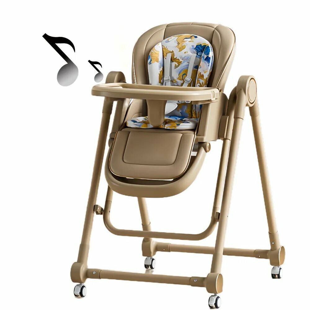 Стульчик для кормления 4 в 1, детский кресло-качалка, складной, растущий, который используется для детей в возрасте от 0 до 6 лет, обновлённая модель, GlanzHeim S700 Premium