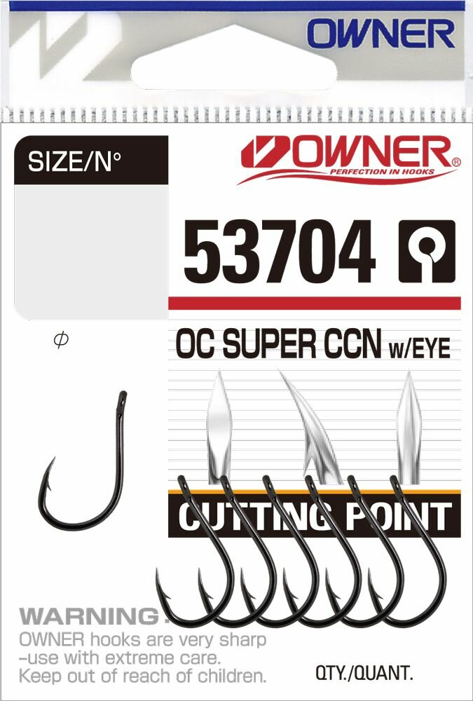 OWNER Крючок Cut Super CCN w/eye BC №10 9шт