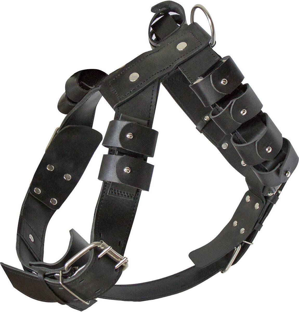 Шлейка для собак 45 мм Зооник со съемными грузами двойная кожа средняя 66 – 80 см (1 шт)