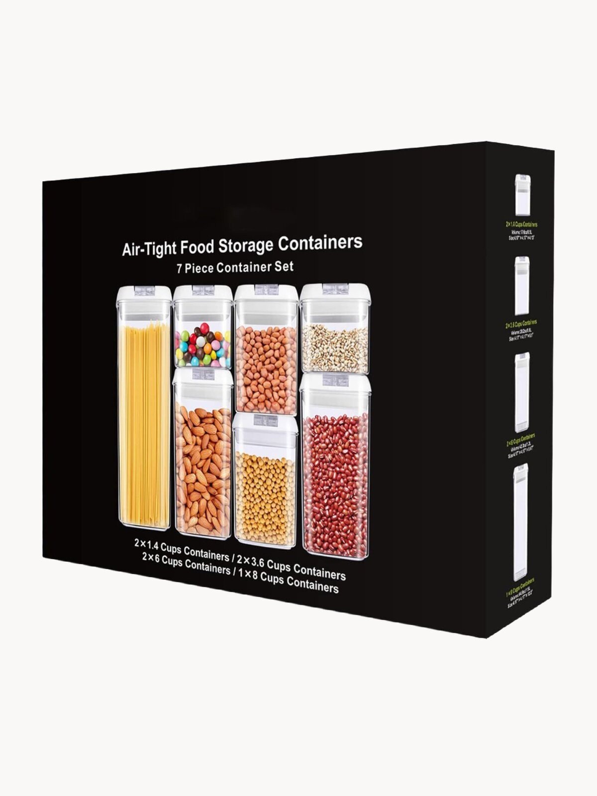 Банки для хранения сыпучих продуктов\кухонный набор пластиковых контейнеров с герметичной крышкой для еды, 7 шт