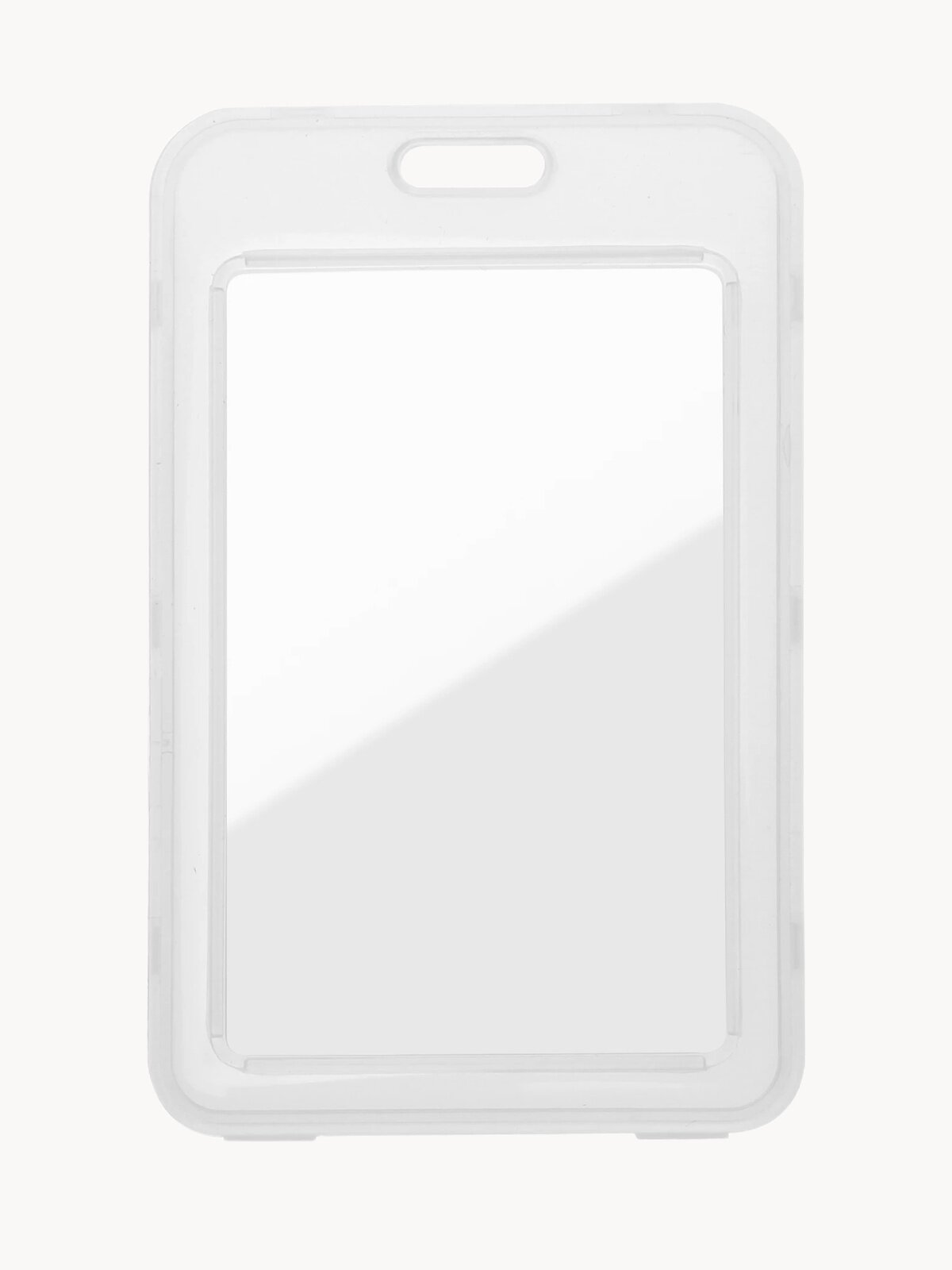 Бейдж для пропуска белый - 3 шт / проездного на ленте вертикальный, школьный бейдж, держатель для карт, картхолдер белый