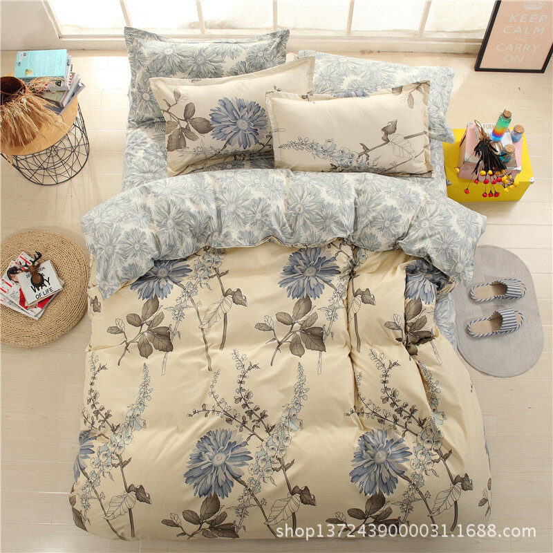 Постельное белье Sweet Dream Home Textile "Как вода в году", 4 предмета, моющийся хлопок