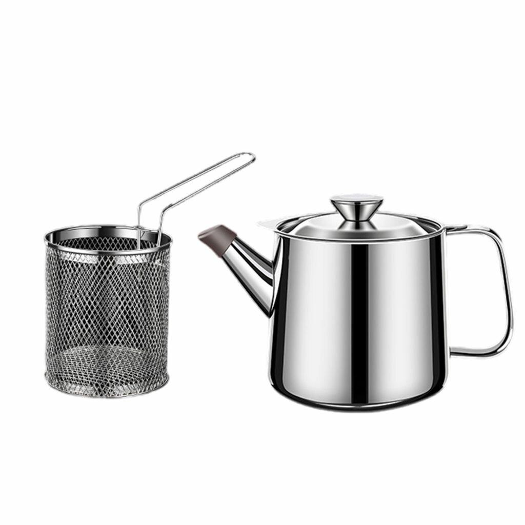 Фильтр для удаления остатков масла из нержавеющей стали 304-корзина для жарки объемом 1,0 л