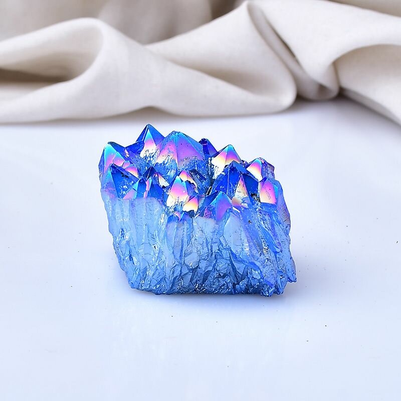 Натуральный синий электролитический кристалл для декора, 3-5 см, 20-40 г, уникальный минерал для интерьера и подарка