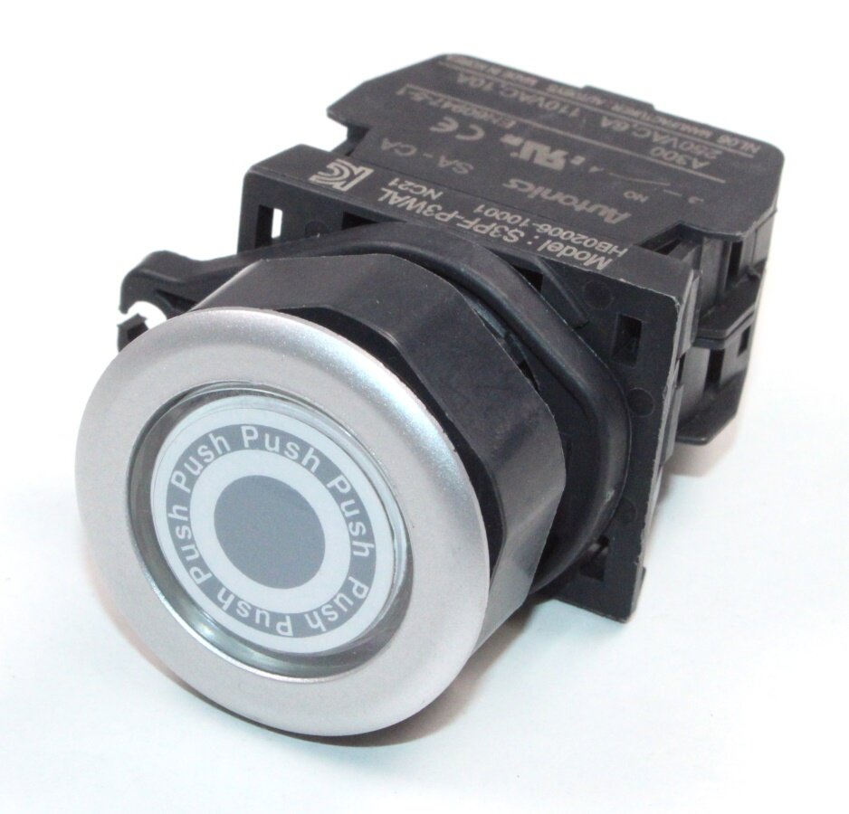 S3PF-P3WAL, Выключатель кнопочный, с подсветкой, Autonics