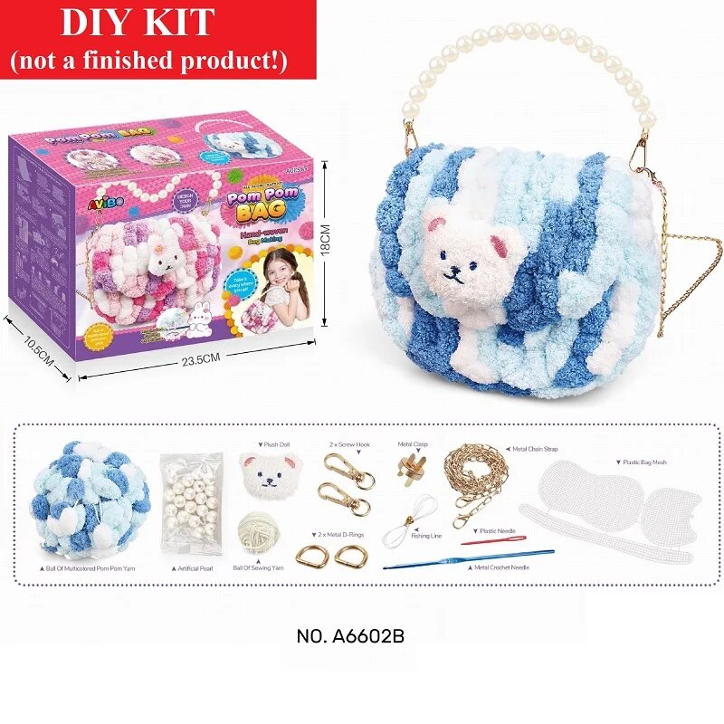 Набор для вязания крючком сумок DIY KIT ( A6602B)