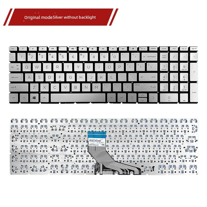 Подходит для клавиатуры HP 15S-DY DU gr dr TPN-W134 C139 C151 I133 C142 Новая оригинальная модель серебристого цвета