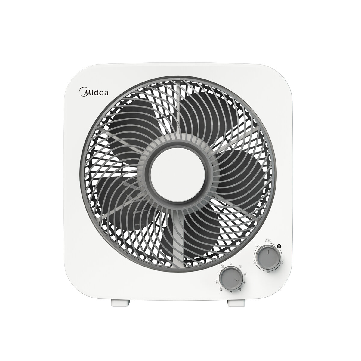 Напольный вентилятор Midea, белый, мощность 50 Вт, тихая работа, модель 13514558