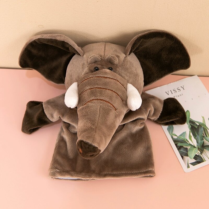 Мягкая игрушка-марионетка "Обезьяна", подвижный рот, функция вентрилоквистия, ручная работа, 25см