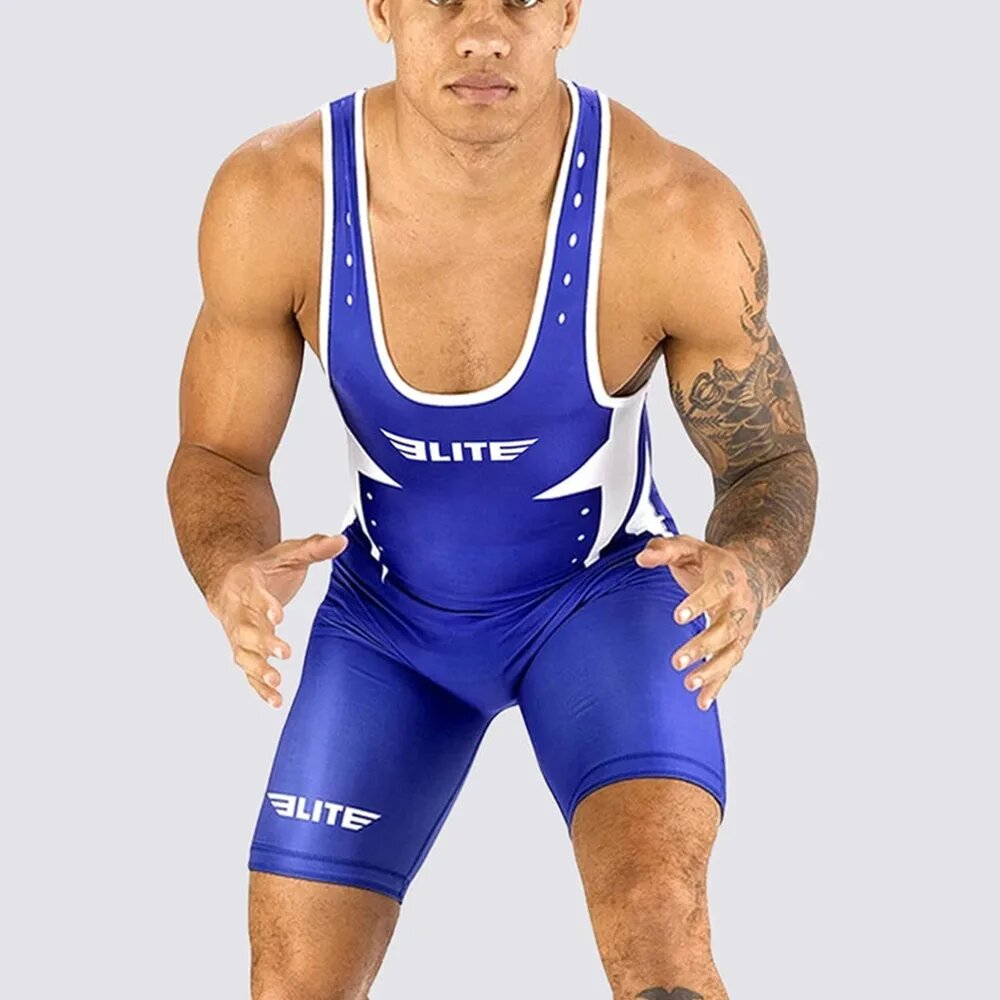 Мужской тренировочный костюм из полиэстера для тяжелой атлетики Синий, XL, 1