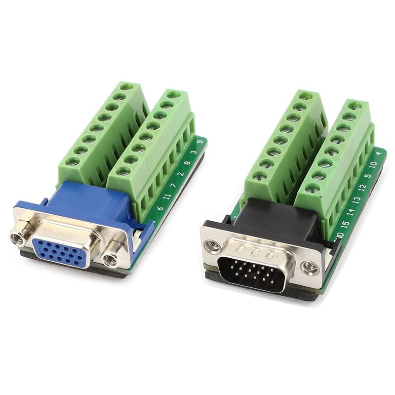 D-SUB DB15 гнездовой 15-контактный разъем для порта клеммной колодки и разъем VGA 3-рядный 15-контактный разъем для клеммной колодки