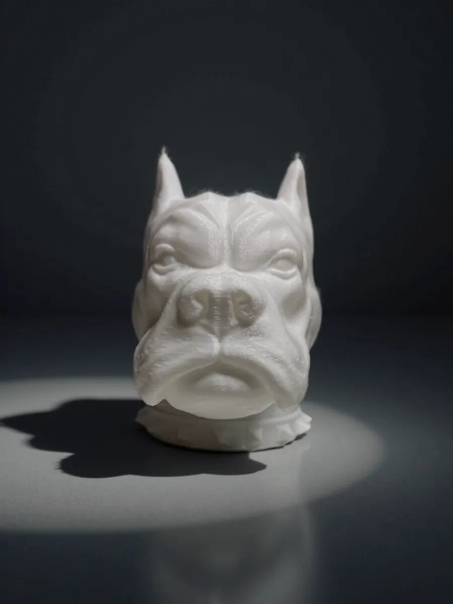 Колпачок на фаркоп Питбуль(боксер), пластиковый, белый, под шар 50мм