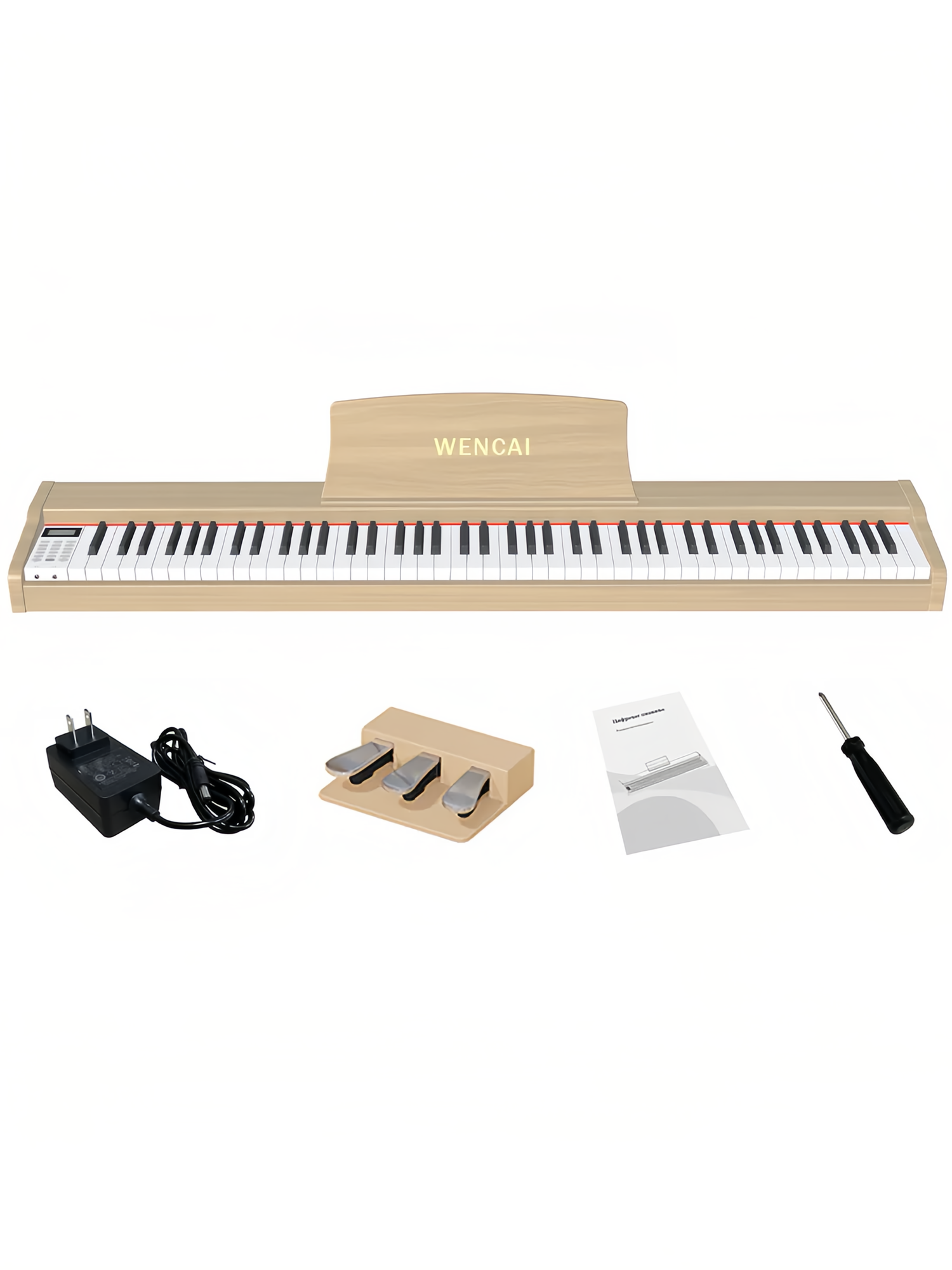 WENCAI Цифровое пианино BL-280, 88 клавиш, деревянное пианино, лучший художественный подарок, Подходит для новичков.