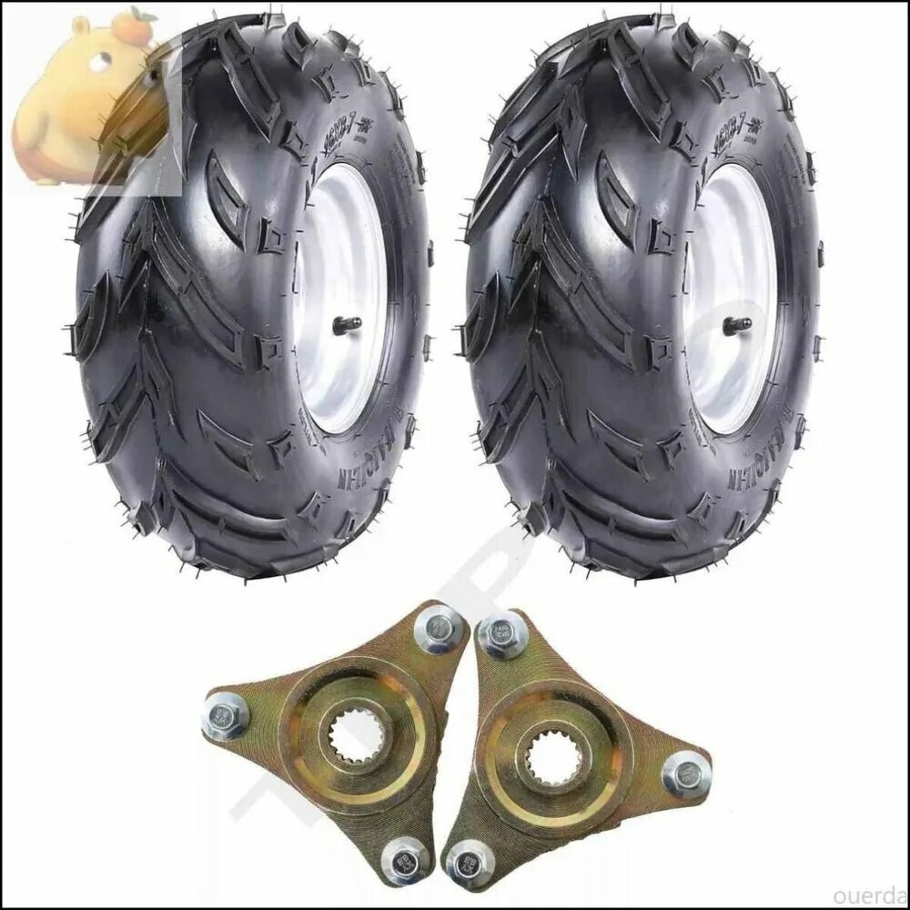 KNOW EASY-16x8-7-дюймовый обод колеса с шинами на 3 болта + задние ступицы 110 125cc Go Kart Quad ATV Мотошины 8/7 R16 100 A6