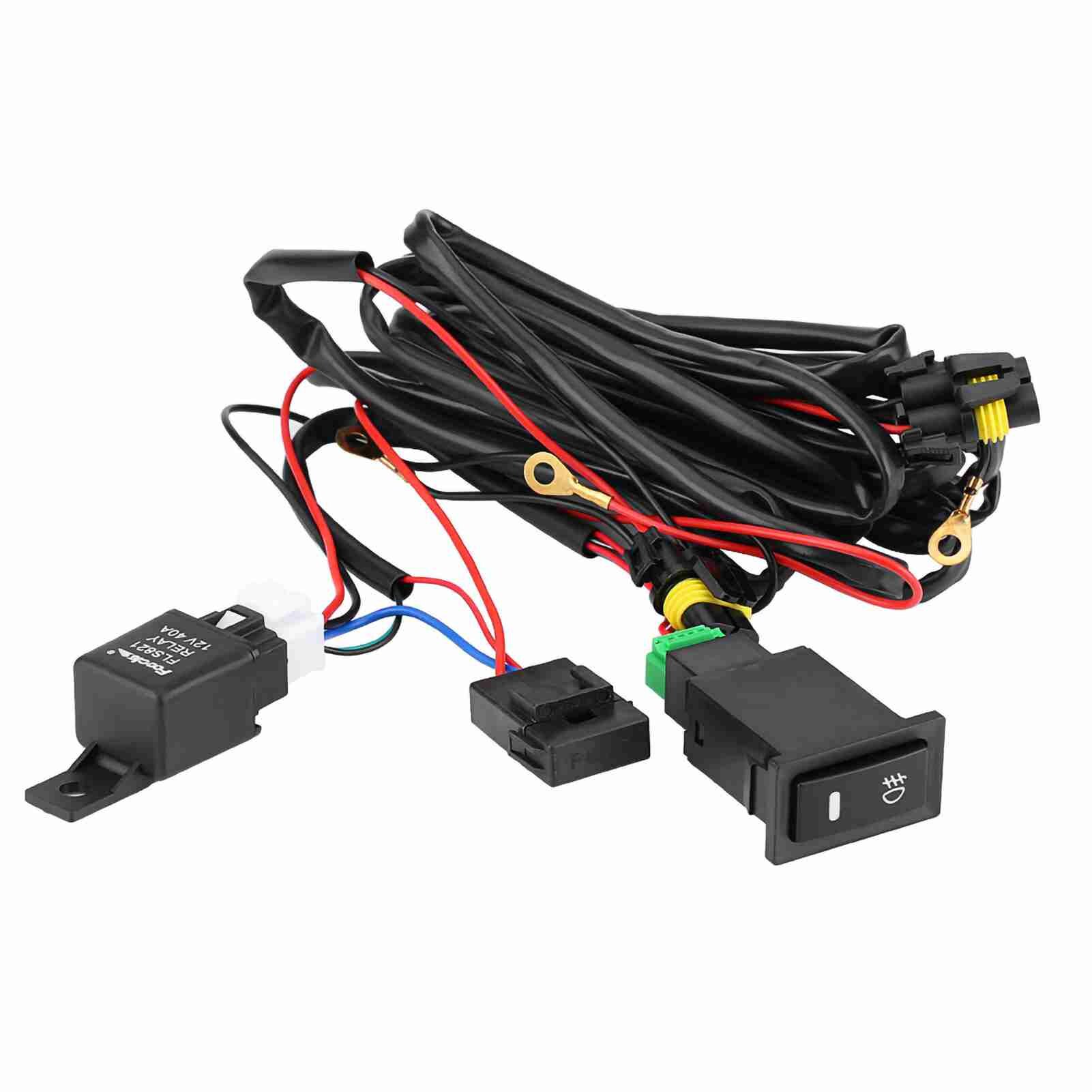 LED Light Bar Wiring Harness ON-OFF Spot Switch, On Off Switch Relay, for Car