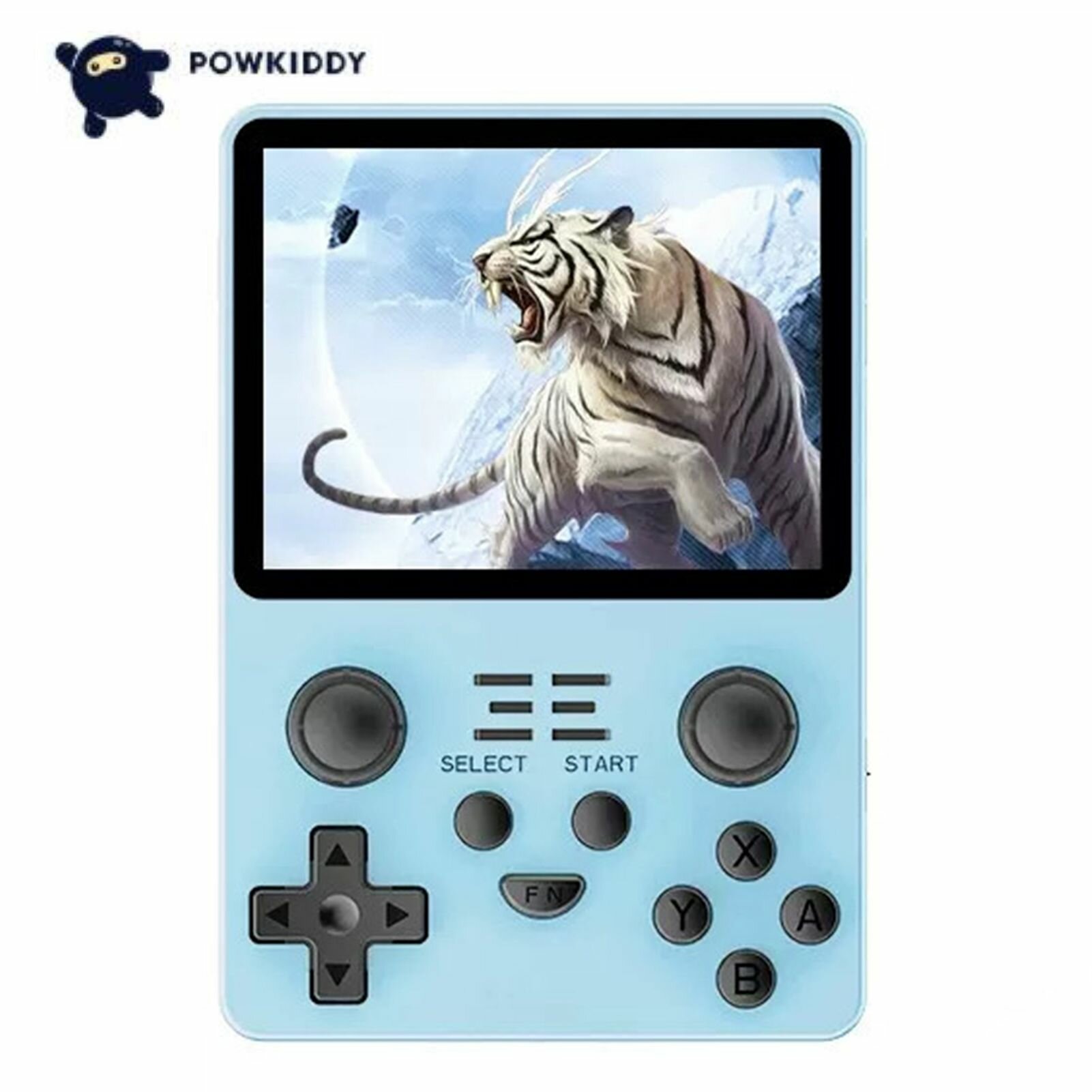 Портативная игровая консоль Powkiddy, 64 бит, 3,5-дюймовый IPS-экран с высокой четкостью (64 ГБ)