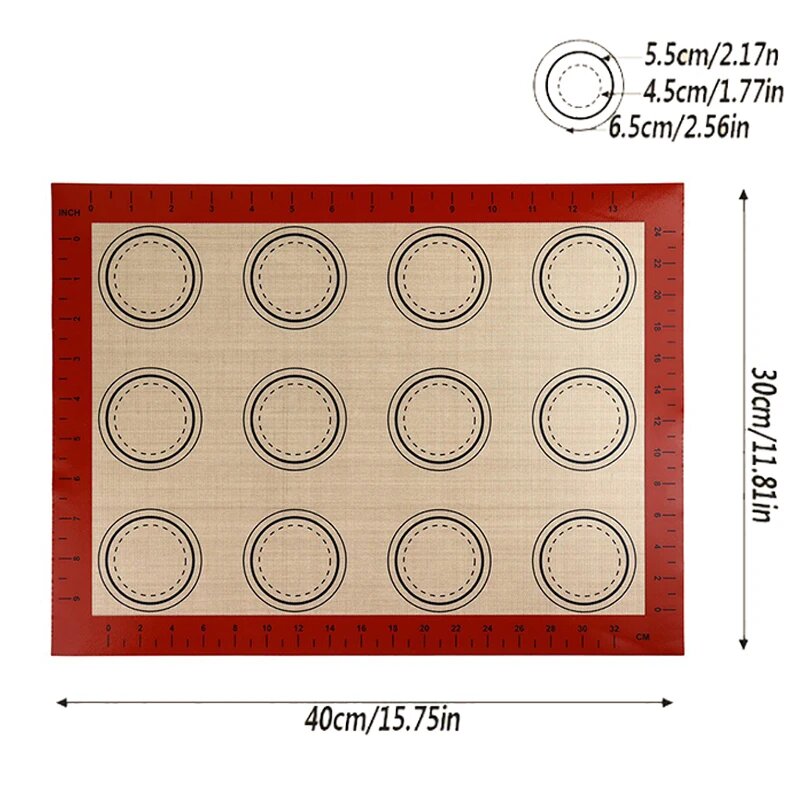 Силиконовый коврик для выпечки 30x40 см, 1 шт