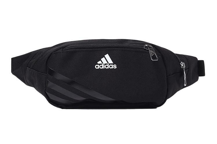 Сумка Поясная сумка унисекс Adidas черная, из полиэстера