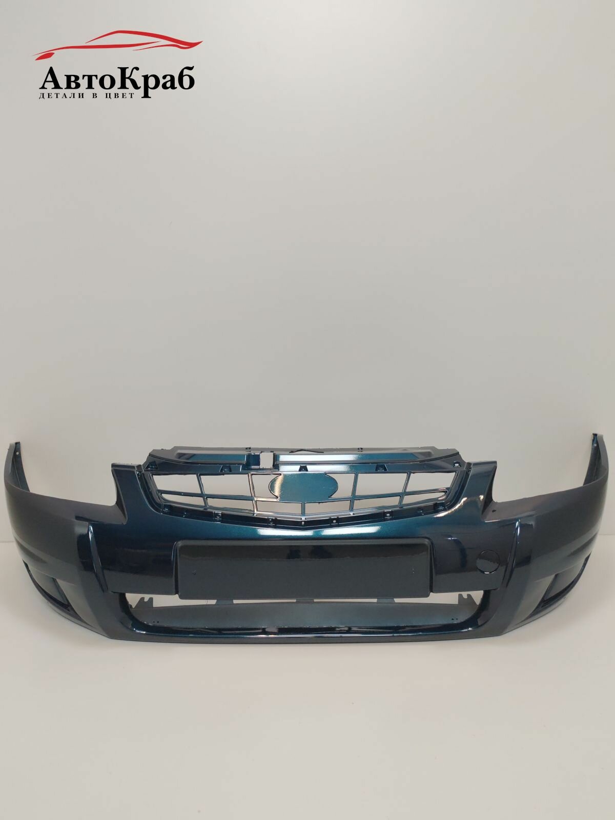 Бампер передний в цвет для Лада Приора 2 рестайлинг 2013 - 2018 г, 363 - цунами