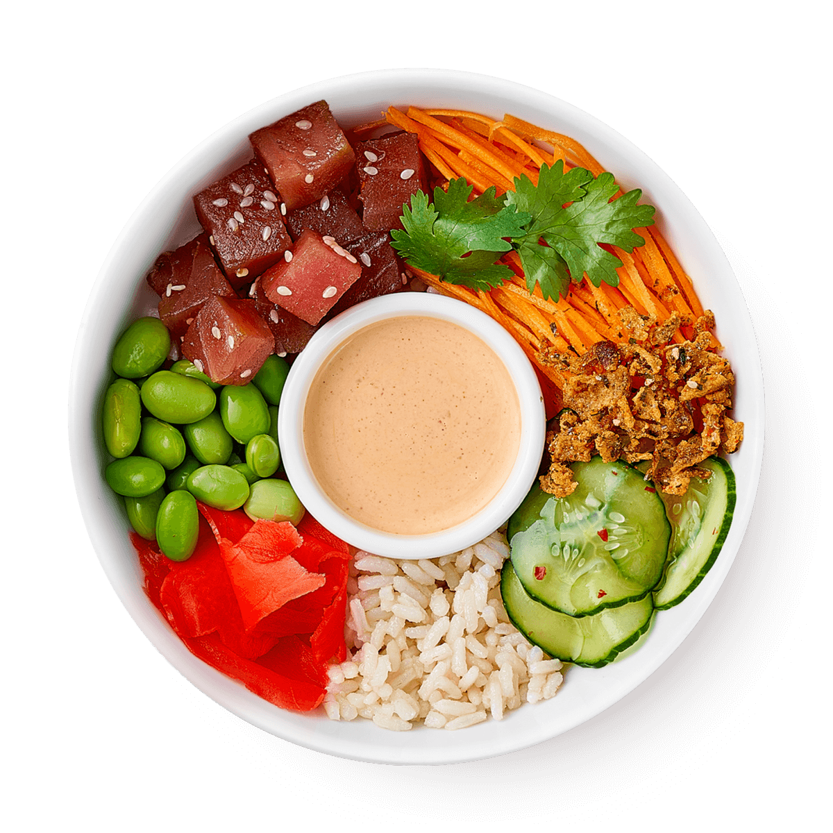 Поке с тунцом Soul in the Bowl, с соусом, рассыпчатый рис, 210 гр.