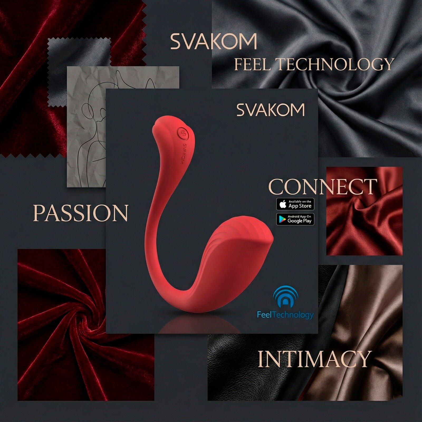 Вибромассажер Svakom "Phoenix Neo", силикон, с вибрацией, 11 режимов, красный