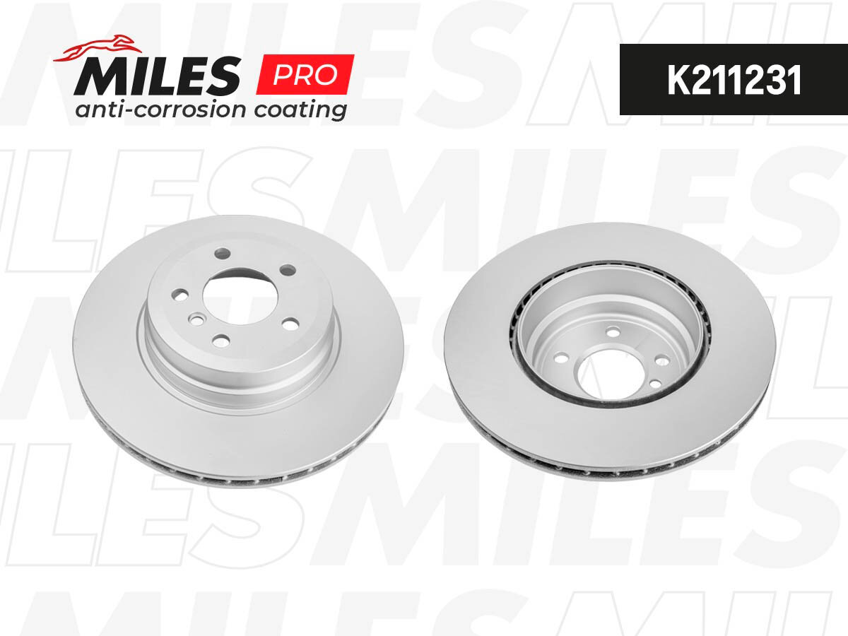 MILES Диск тормозной BMW X5 E70/ X6 E71 задний D 345мм.