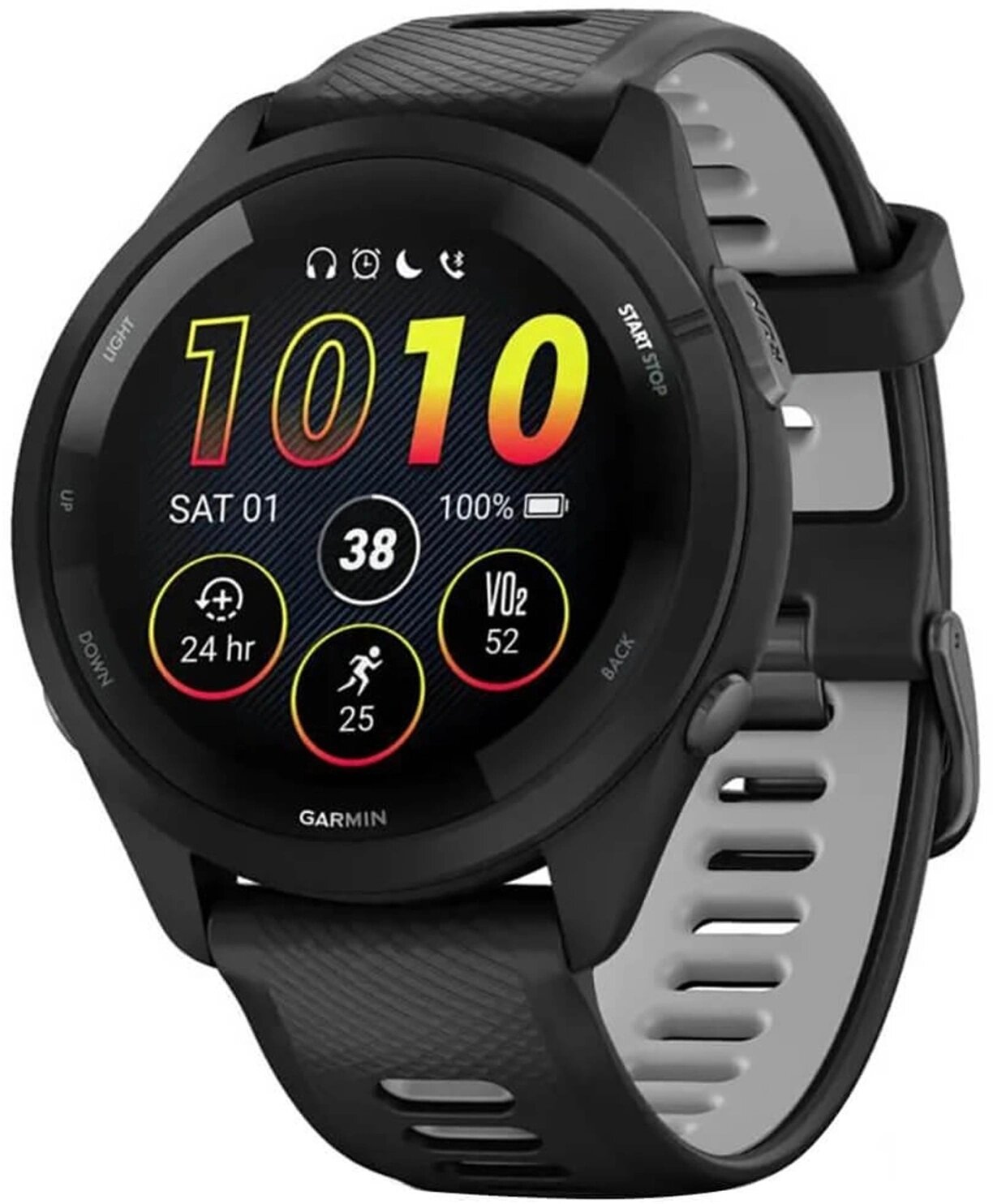 Смарт-часы Garmin Forerunner 265 33мм 1.3" AMOLED корп. черный рем. черный (010-02810-10)